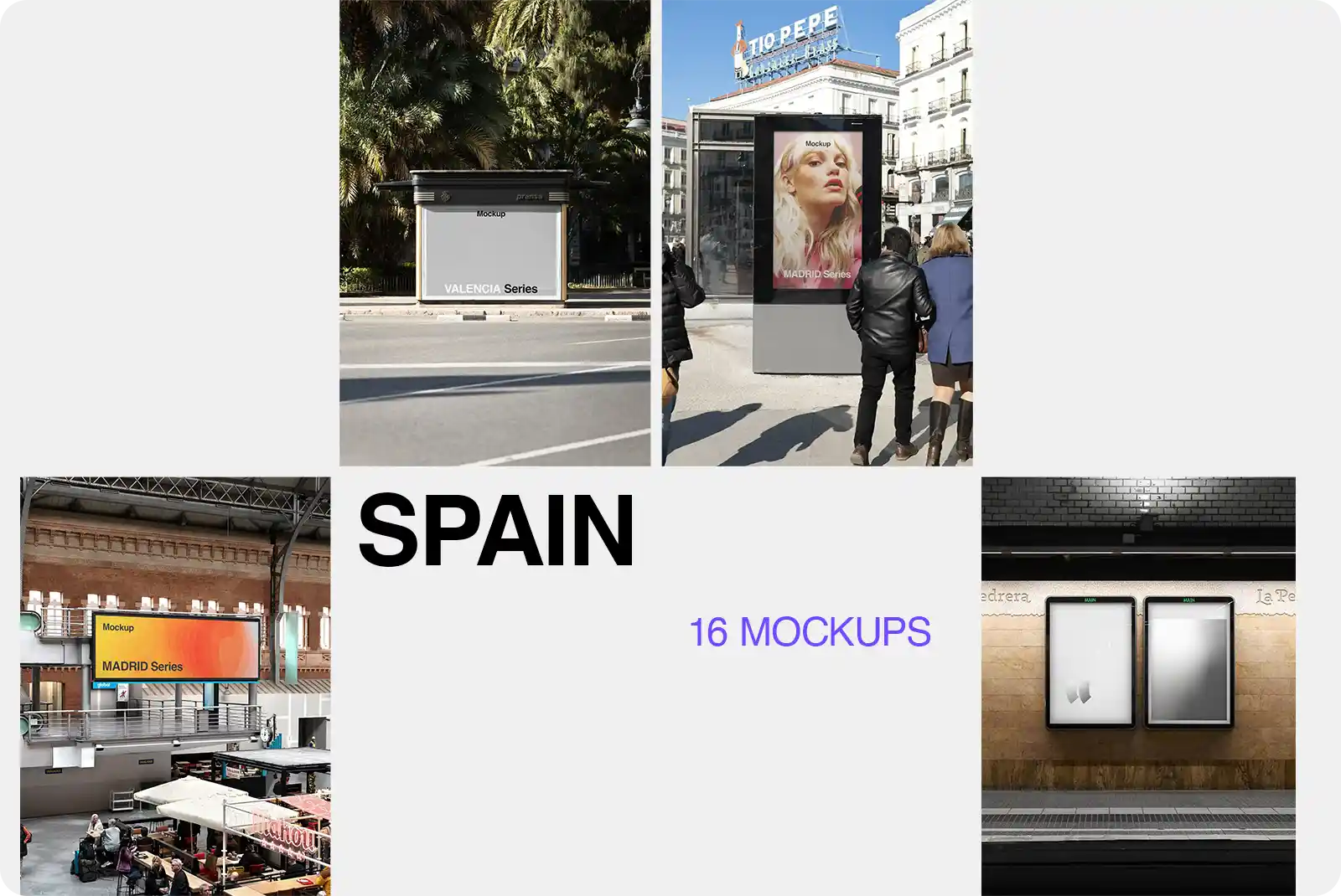Spain Mockup Bundle | Premium PSD Billboard Mockups | Spain Collection ...