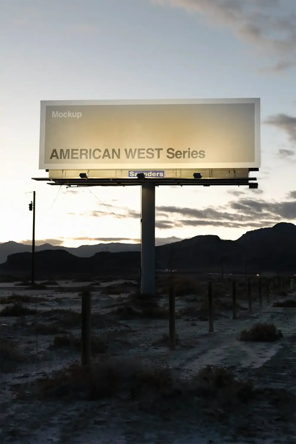 Desert Billboard Mockup, American West | US23WEST1043